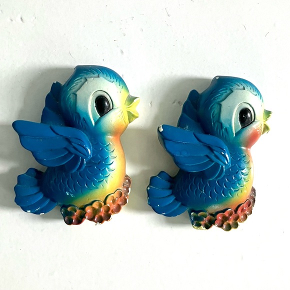 Vintage | Art | Vintage 6s Chalkware Bluebirds Miller Studios Wall Art ...